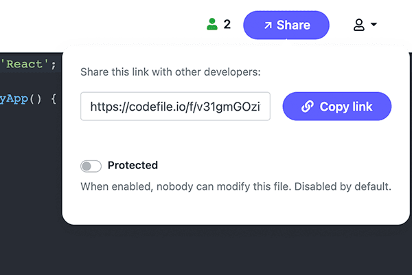Codefile — Share collaborative code snippets online⚡️